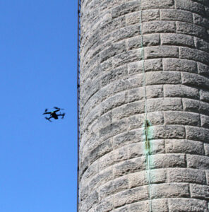 A very close look at a giant smokestack - Louisville Water Company